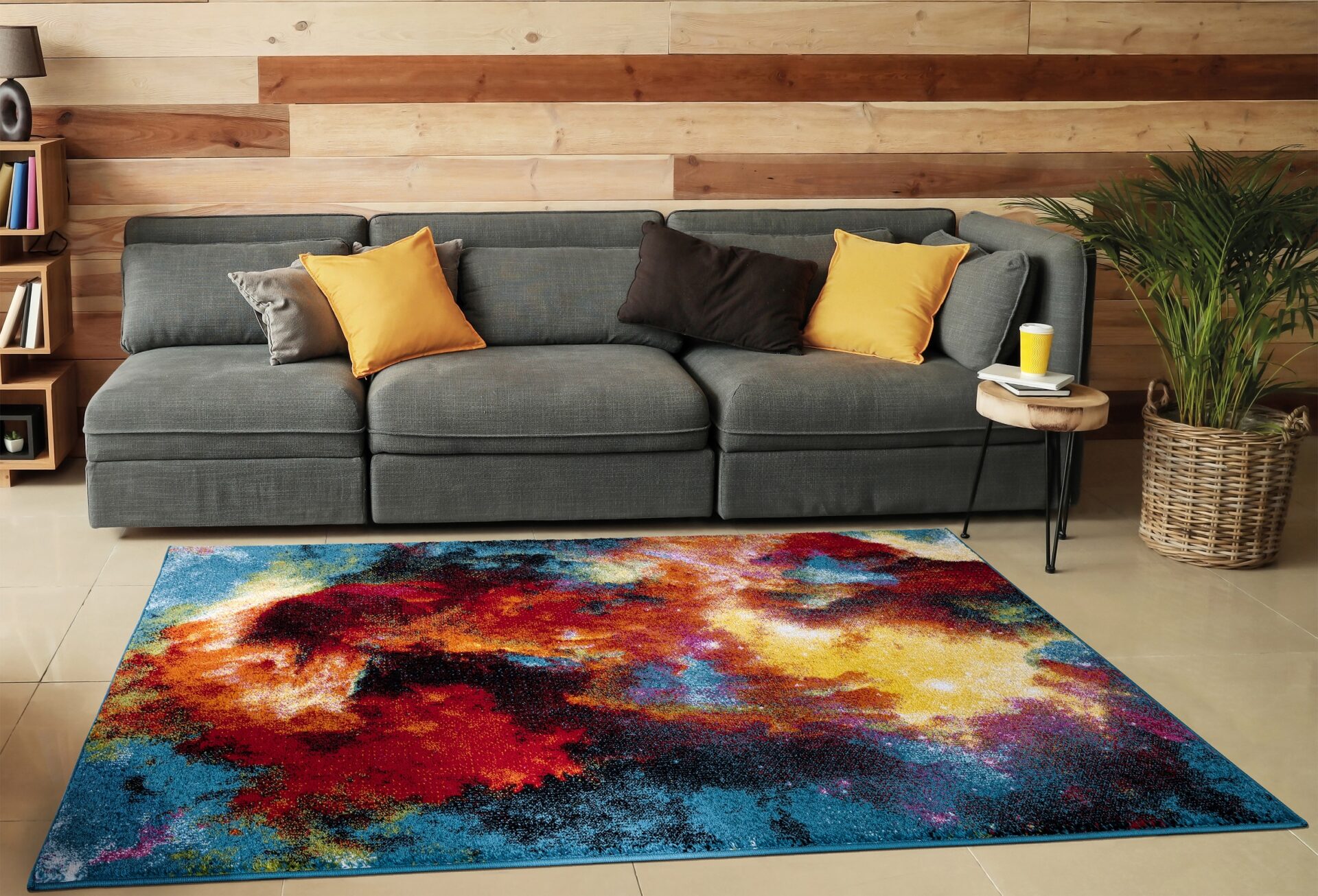 Carved Rug Multi - Splash - Smart Living